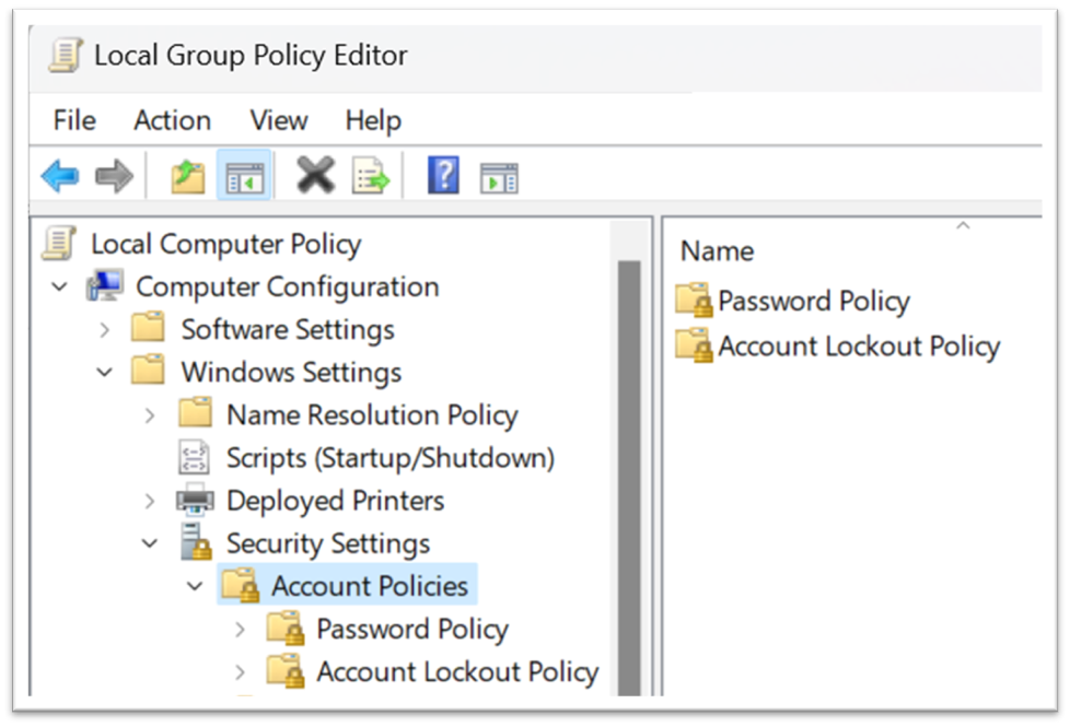 Local Password Policy on Windows