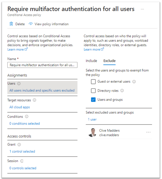 Microsoft 365 Conditional Access MFA/2FA and Security Defaults