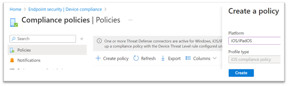 Create IOS/Android Version Specific Compliance Policy