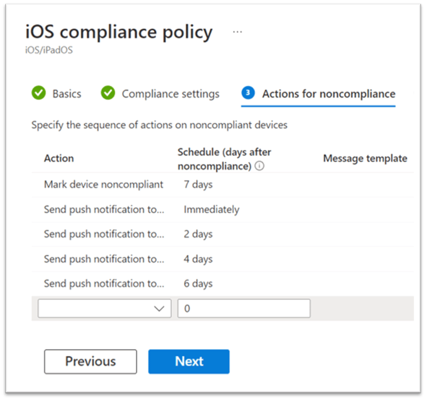 Create IOS/Android Version Specific Compliance Policy
