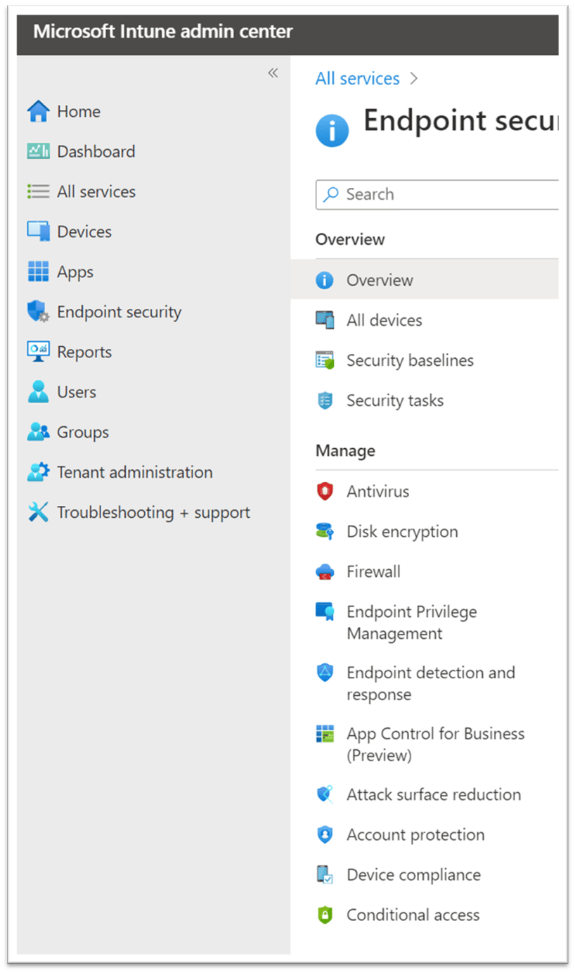 Create a Device-Compliant Conditional Access Policy within Intune.