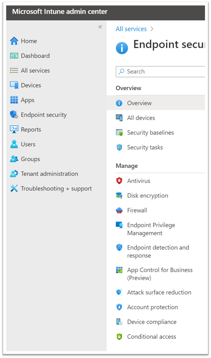 Create a Device-Compliant Conditional Access Policy within Intune.