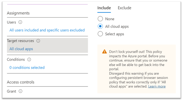 Create a Device-Compliant Conditional Access Policy within Intune.